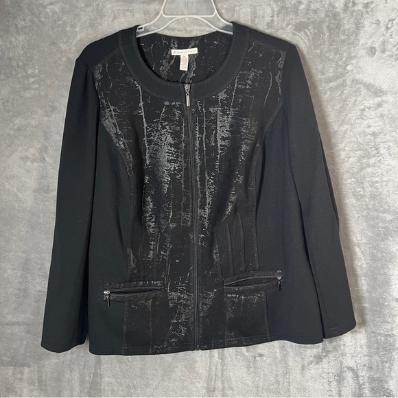 JM Collection | Jackets & Coats | Jm Collection Black Textured Blazer ...